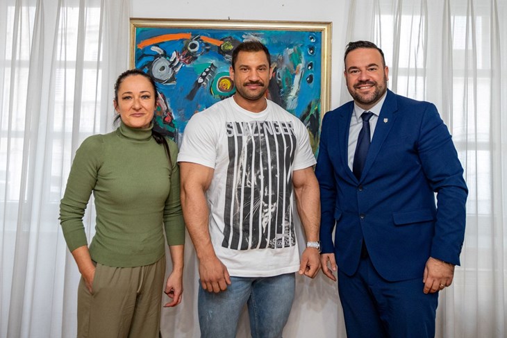 Tomislav Strmečki na prijemu kod gradonačelnika nakon osvojenog prvog ...